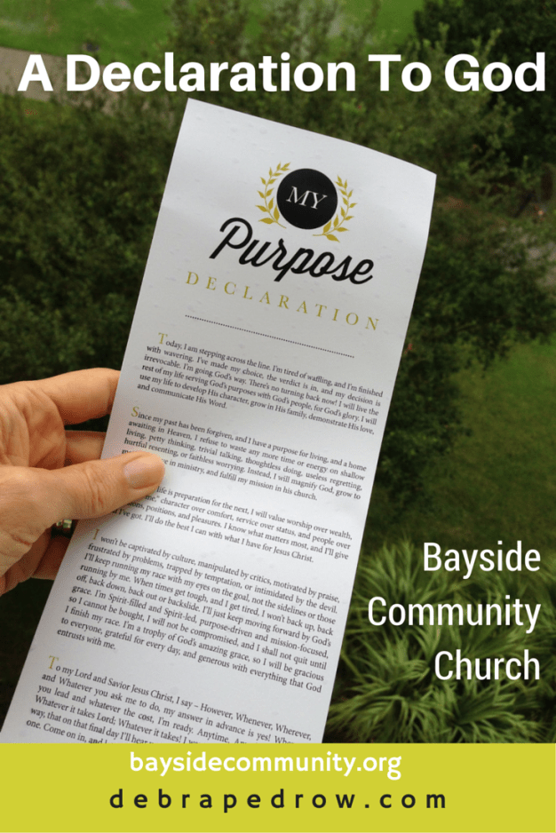 A Reprinted Declaration to God | Lift Him Up